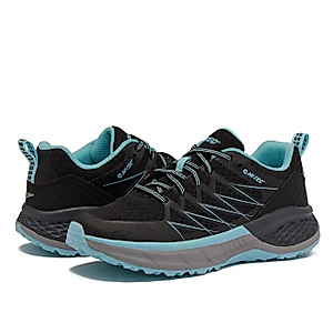 HI-TEC Destroyer Low Women’s Running Shoes, Lightweight Mesh Athletic Sneakers for Women - Black, 10 Medium