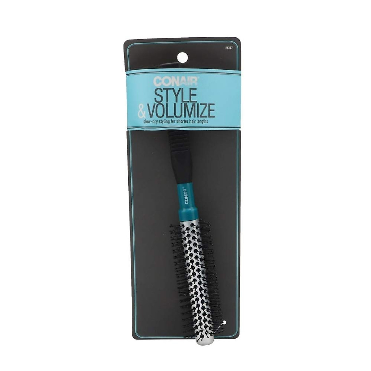 Conair Style & Volumize Metal Round hair brush - Blow Drying brush - Hairbrush for Short Hair Length - Color at random -1 Count