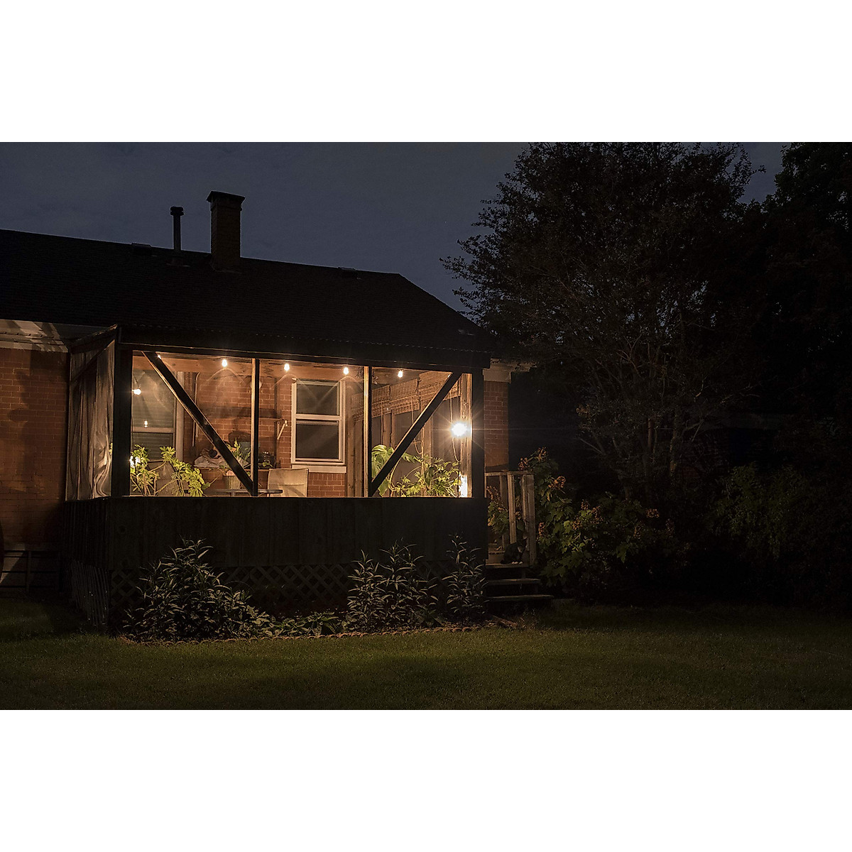 Enbrighten LED Bistro Outdoor String Lights, 48ft, 24 Shatter Resistant Lifetime Bulbs, 2200K Warm White, Weather Resistant, Indoor/Outdoor, Commercial Grade, Perfect for Backyard, Porch, Patio, 38357