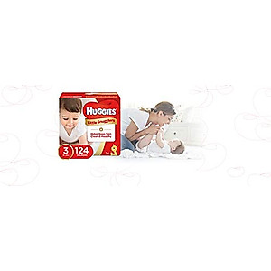 Huggies Little Snugglers Baby Diapers, Size 3, 124 Count, GIANT PACK (Packaging May Vary)