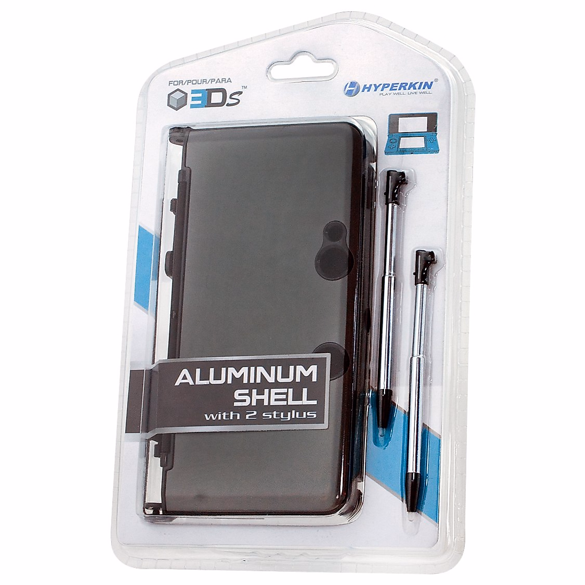 3DS Aluminum Shell plus Stylus Pens Kit - Gray