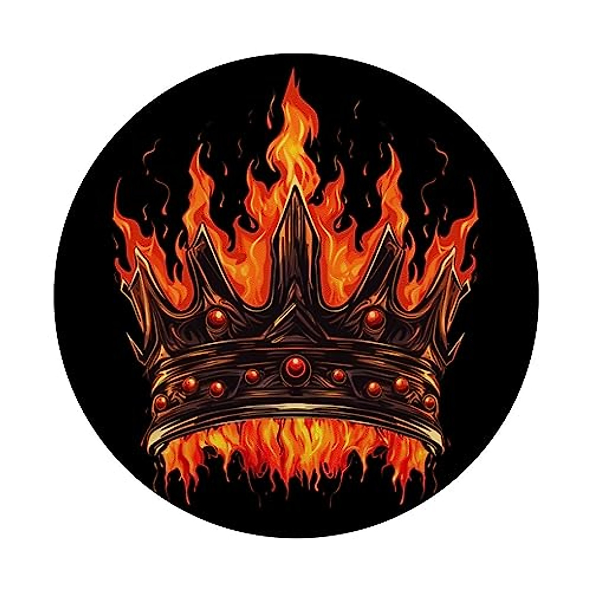 Burning Crown for Lords and Kings Lovers PopSockets Swappable PopGrip