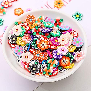Fake Mini Flowers Slices Polymer Clay for Slime Putty Scrapbooking Embellishments Decorations Nails Arts and Crafts Decoration