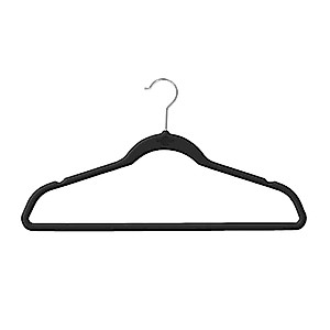 Member's Mark Elite-Quality Black Velvet Hangers with Chrome Hooks (Pack of 50)