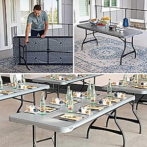 Lifetime 6-Foot Nesting Table, Gray