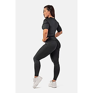 NEBBIA Python Snakeskin High-Waist Leggings 407 Black