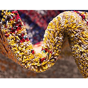 Unique Loom Estrella Collection Abstract, Rustic, Modern, Gradient, Distressed Area Rug, 5' 1" x 8' 0", Pink/Navy Blue