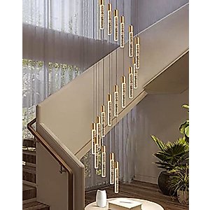 H118 18-Light Modern Chandelier LED Dimmable Light Crystal Pendant Lights Fixtures Crystal Chandeliers Flush Mounted Ceiling Light Raindrop Crystal Bubble Lights Living Room Remote Foyer Lights