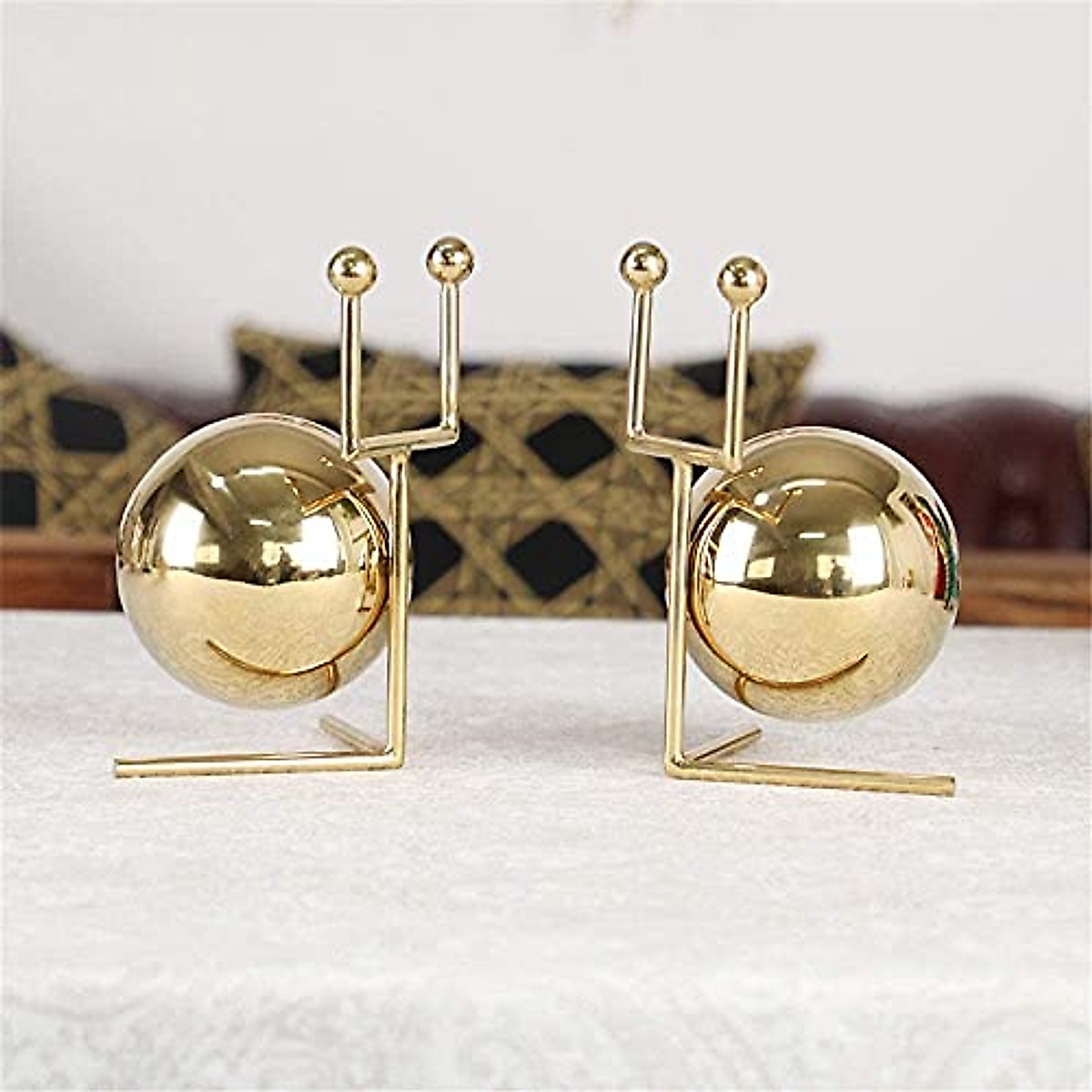 Bookend Supports HeavyDuty ， Bookends 1 Pair of Heavy-Duty Stainless Steel Art Desktop Design Decorative bookends for Home Office