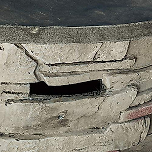 Great Deal Furniture Rogers Propane Fire Pit Round 32" with Grey Top - 40,000 BTU