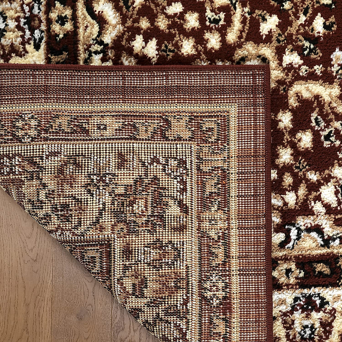 Antep Rugs Oriental 6x9 Traditional Medallion Indoor Area Rug Siesta (Maroon Beige, 6'7" x 9')