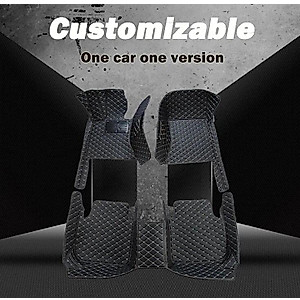 SARAHS Customized Artificial Leather Car Floor Mats - Waterproof, Anti-Slip, Suitable for Cars, SUVs, Trucks - Protect Your Vehicle's Interior from Dirt and Debris (Pink)