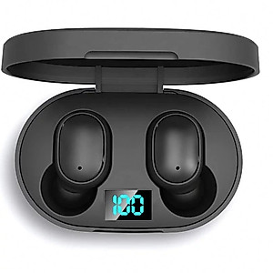 Bluetooth 5.0 Earbuds TWS Wireless Headphones Headset Stereo for Samsung Android iPhone Black Color