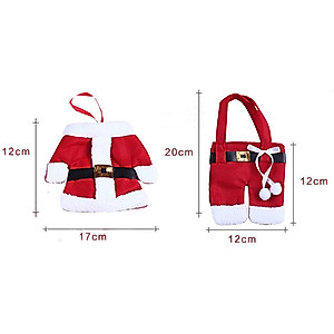 Kaxich 8pcs Christmas Cutlery Holders Suit Silverware Pockets Knifes Forks Tableware Decor Bag Storage Covers Christmas Xmas Party Decorations