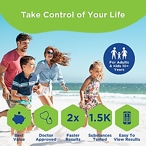 UCARI Sensitivity Test for Humans | Screens for 1500+ Intolerances | Food & Environment Analysis | Non Invasive Home Test Hair Sample Method | Results in 48 Hours | Adults & Kids