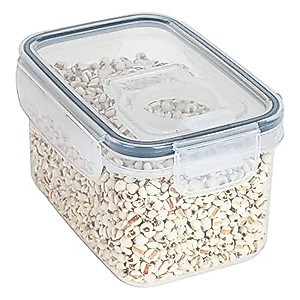 GURSAC 5 Size Single Clear Plastic Storage Jars Vacuum Proof Fresh Storage Airtight Jars Kitchen Airtight Jars With Lids Proof Crispers