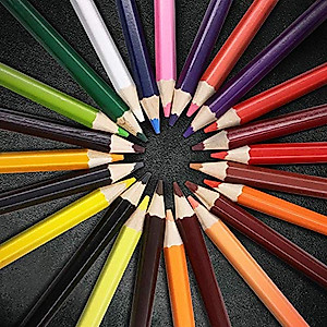 YOOUSOO Colouring Pencils, 24 Pcs Professional Coloured Pencils Drawing Pencils, Oil-based Artist Pencil Set, No Wax, Ideal for Sketching, Doodling, Painting, Writing, Pre-sharpened…