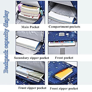 Cute Girls Backpack, Bunny School Backpack for Teen Girls, Elementary Middle Bookbag Galaxy Outdoor Aesthetic Schoolbag, Grey