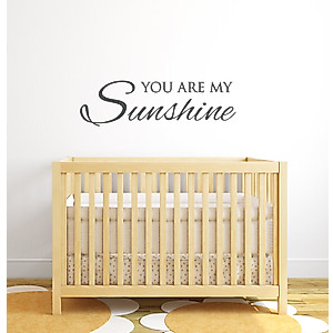 You Are My Sunshine Wall Decal Quote - Nursery Wall Decals - Baby Nursery Decor Vinyl Wall Decal