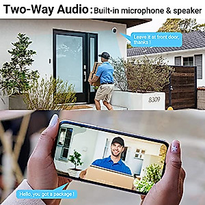 Swann Wireless Security Camera, Home Security Camera 1080p Full HD Indoor Outdoor Waterproof, Recharcheable Security Camera with Night Vision, 2-Way Talk, Heat, Motion Person Detection, Smart Alerts