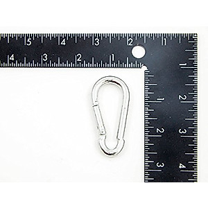 Red Hound Auto 10 Steel Spring Snap Quick Link Carabiner Hook Clips 2-3/8 Inches Length - Medium Duty 130 Pound - 7/32 Inches Thick