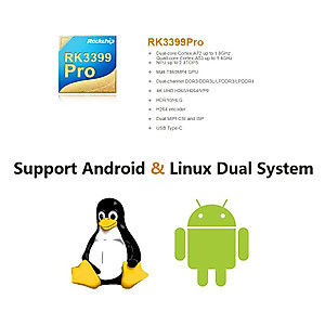 youyeetoo Toybrick Rockchip RK3399Pro TB-RK3399ProD Single Board Computer Support for AI and Machine Learning with Caffe and TensorFlow,NPU Up to 3.0 Tops