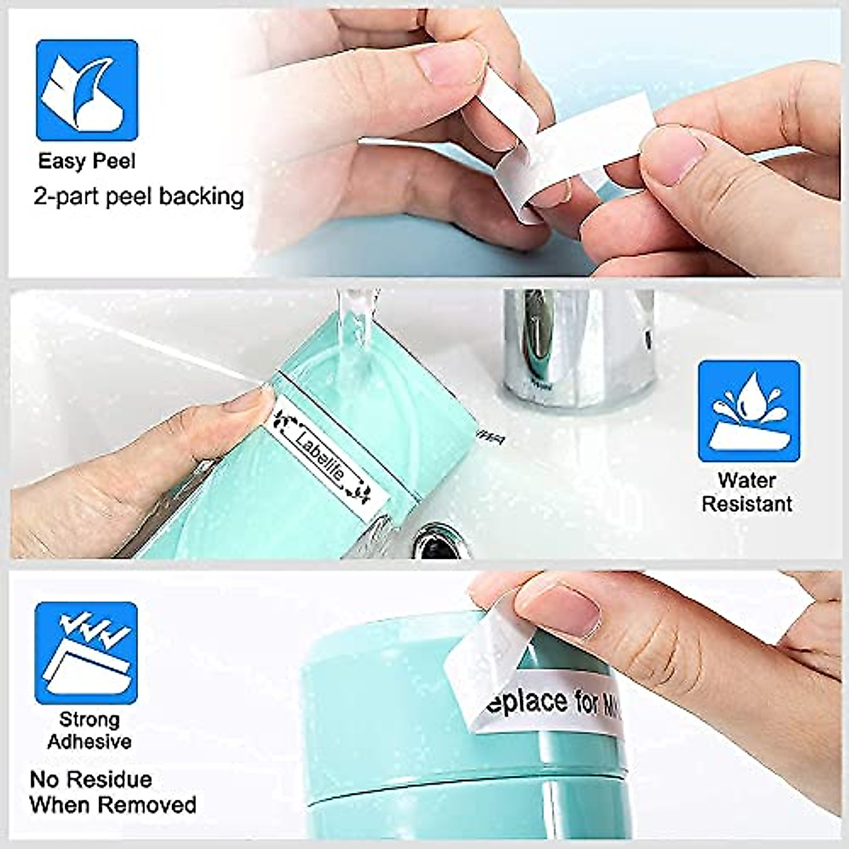 Labelife Compatible Label Tape Replace for Brother P Touch M-K231 M Tape White 12mm 1/2 0.47 M231 MK231 M-231 Bundle with M Tapes Colorful for Brother PTouch PT-M95 PT-70 PT-65 PT-45, Total 10 Pack