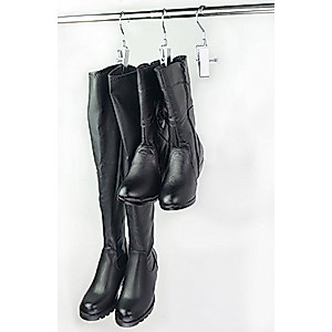 CreooGo Laundry Hangers with Swivel Hooks Hold Boots Clips Pin Stainless Steel Portable for Travel Clothes Towel Pack of 10