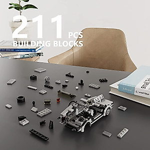 Back to Future Delorean Building Kit, BTTF Time Machine Car Building Set, Classic '80s Movie Collectibles, Great Gifts and Toys for Fans (211 Pieces)