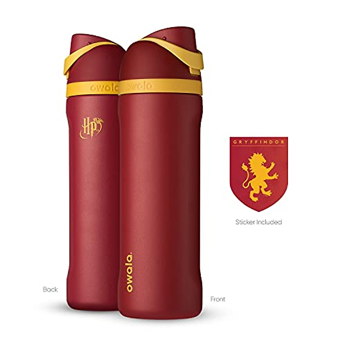 Owala Harry Potter FreeSip Insulated Stainless Steel Water Bottle, 24-Ounce, Gryffindor & FreeSip Insulated Stainless Steel Water Bottle, 24-Ounce, Very, Very Dark