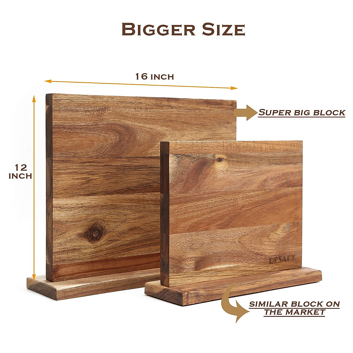 Azauvc Knife Broad With Strong Magnets,16X12 Inches Magnetic Knife Block without Knives,Display Stand and Storage Rack