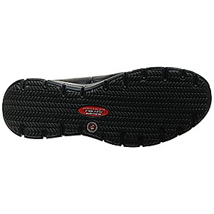 Skechers for Work Women's Sure Track Slip Resistant Shoe, Black, 7.5 M US