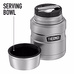 THERMOS Scooby-Doo Flower Pattern STAINLESS KING Stainless Steel Food Jar with Folding Spoon, Vacuum insulated & Double Wall, 16oz