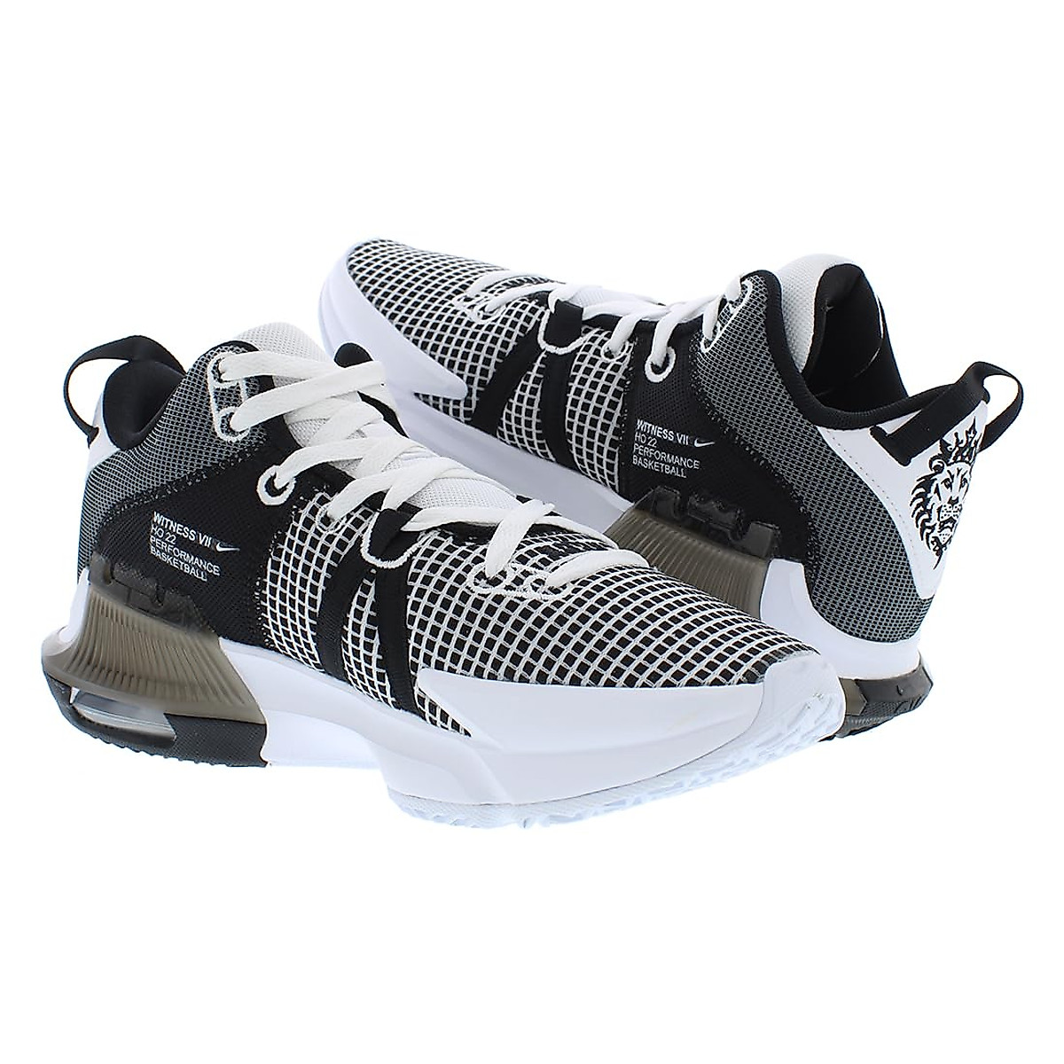 Nike Lebron Witness 7 Basketball Shoes Size - 9.5 White/Metallic Silver-black