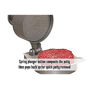 Weston Hamburger, Crabcake and Sausage Press, Makes 4 1/2" in Diameter, 1/4lb to 3/4lb, Patty Ejector