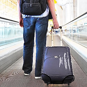HYPER VENTURE Clear PVC Luggage Cover Full Transparent Suitcase Protector Fits 28 Inch Luggage, L
