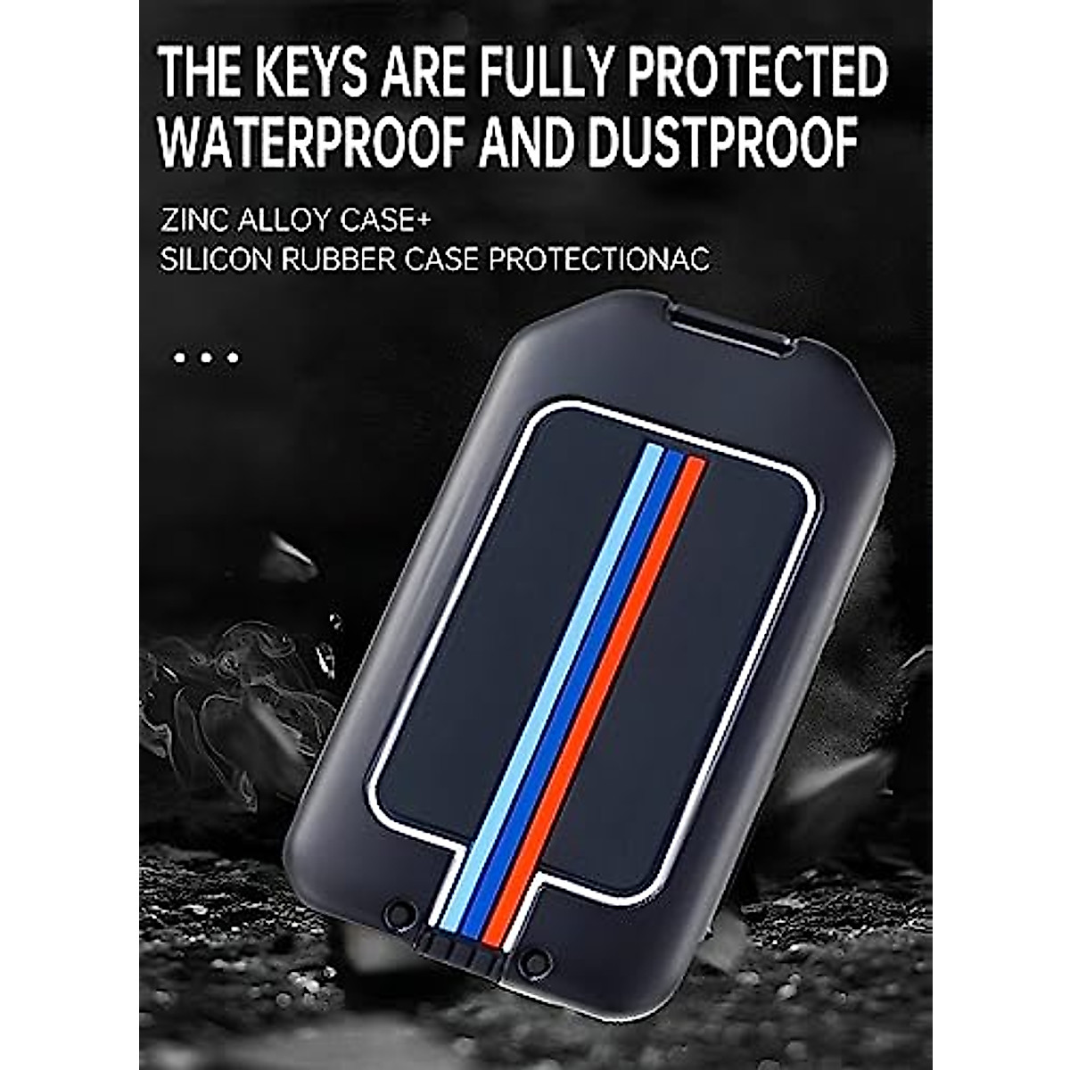 YINEOR for Volvo Key Fob Cover Metal Car Key Case Keychain Smart Key Fob Holder fob Protector Compatiblefor XC40 XC60 XC90 S60 S90 V60 V90 (Black)