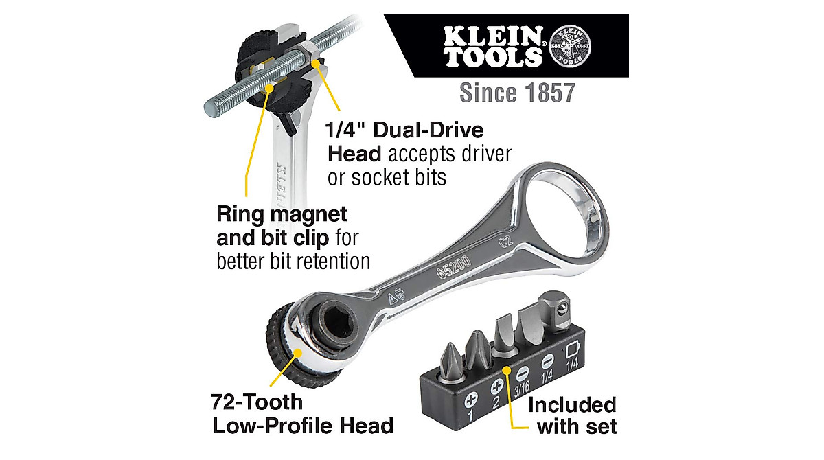 Klein Tools 65200 Mini Ratchet Set - Compact & Versatile Tool