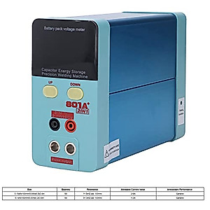 Battery Spot Welder, Aluminum Alloy Shell Electric Welding Machine Auto Trigger at with Intelligent Control Display Panel for Electric Appliance(US Plug)