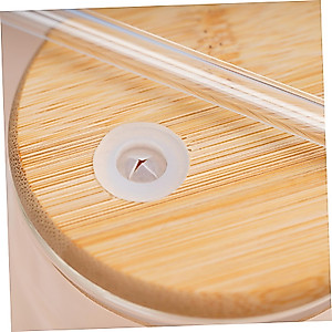 20pcs Bamboo and Wood Cover Silicone Stopper Straw Holes Wooden Lid Silicone Plugs Wood Lid Straw Plugs Wood Cover Straw Plugs Straw Fixing Plugs Wooden Cover Straw Plugs