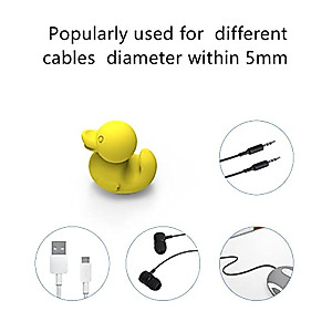 Sempoda 16Pcs Silicone Duck Wall Hooks for Hanging, Self Adhesive Duck Cable Organizer Clips with Box, Creative Key Hook Holder for Refrigerator Door Earphone Plugs Masks Wire Cable Storage