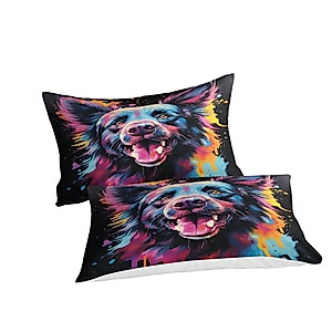 Dog 3D Bedding Set for Boys Kids Girl Duvet Cover Children Teens Comforter Cover Printed Bedspread/Quilt Cover for All Seasons Twin（173x218cm）