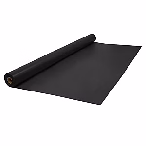 Table Mate USA Black Plastic Table Cloth Disposable Table Cover Roll 40" x 300' Made in The USA Halloween Thanksgiving Graduation Birthday Parties BBQs