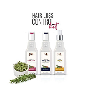 Pili Natural Rosemary and Quinine Shampoo - Strengthens Hair Follicles, Promotes Scalp Health & Hair Growth. 8.4 fl. oz.