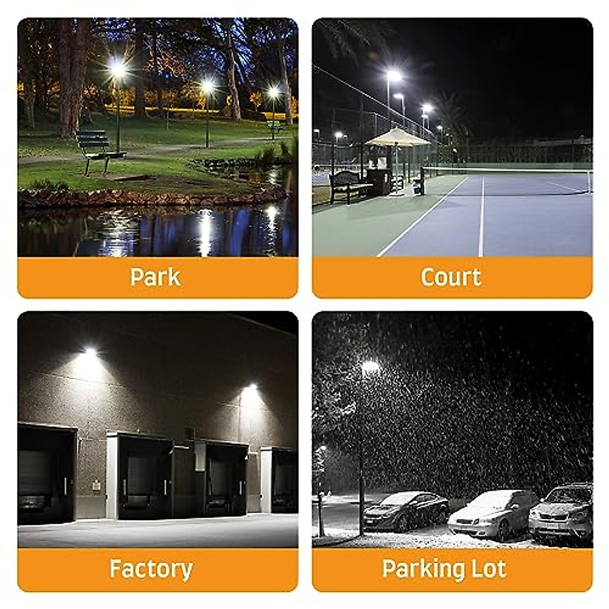 CyantSolutions 40W Light Retrofit 4000K LED Outdoor Parking Lot Retrofit Kit, Shoebox Retrofit LED Lights AC100-277V for Outdoor Tennis Court Canopy Flood Street Area Lighting Fixture