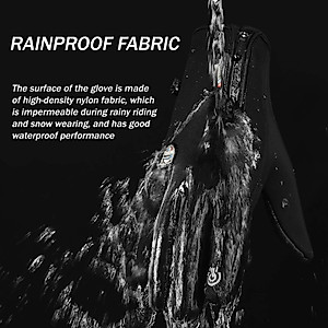 CURELIX Winter Gloves Men Women Touch Screen Warm Thermal Gloves, Cold Weather Gloves for Running Cycling Hiking Driving (Black,M)