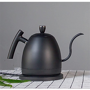 REJOON Percolator Coffee Pot Long Mouth Coffee Pot Hand Operated Pot Teapot Coffee Pot Multi-Function Espresso Tea Mocha Pot (Color : Black)