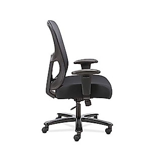 HON Sadie Big and Tall Office Chair Mesh Back Ergonomic Computer Desk Chair Heavy Duty 400 lb Max - Adjustable Arms, Lumbar Support, Comfortable Seat Cushion, 360 Swivel Rolling Wheels - Black