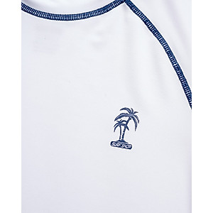 iXtreme Boys' Palm Tree Infant Rash Guard, White, 24M