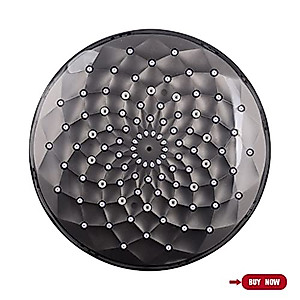 ZLXDP Shower Head Black Waterfall Bath Ceiling Top High Pressure Micro Bubble Hydromassage for Bathroom Accessory